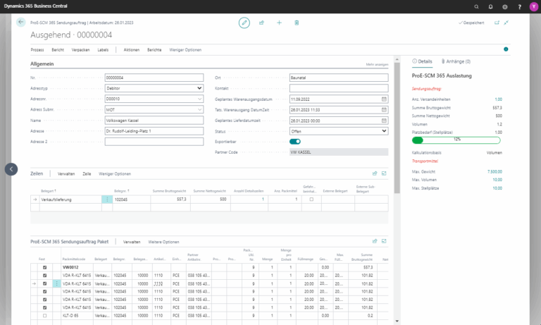 Packmittelverwaltung mit Yaveon 365 Dispatch & Packaging