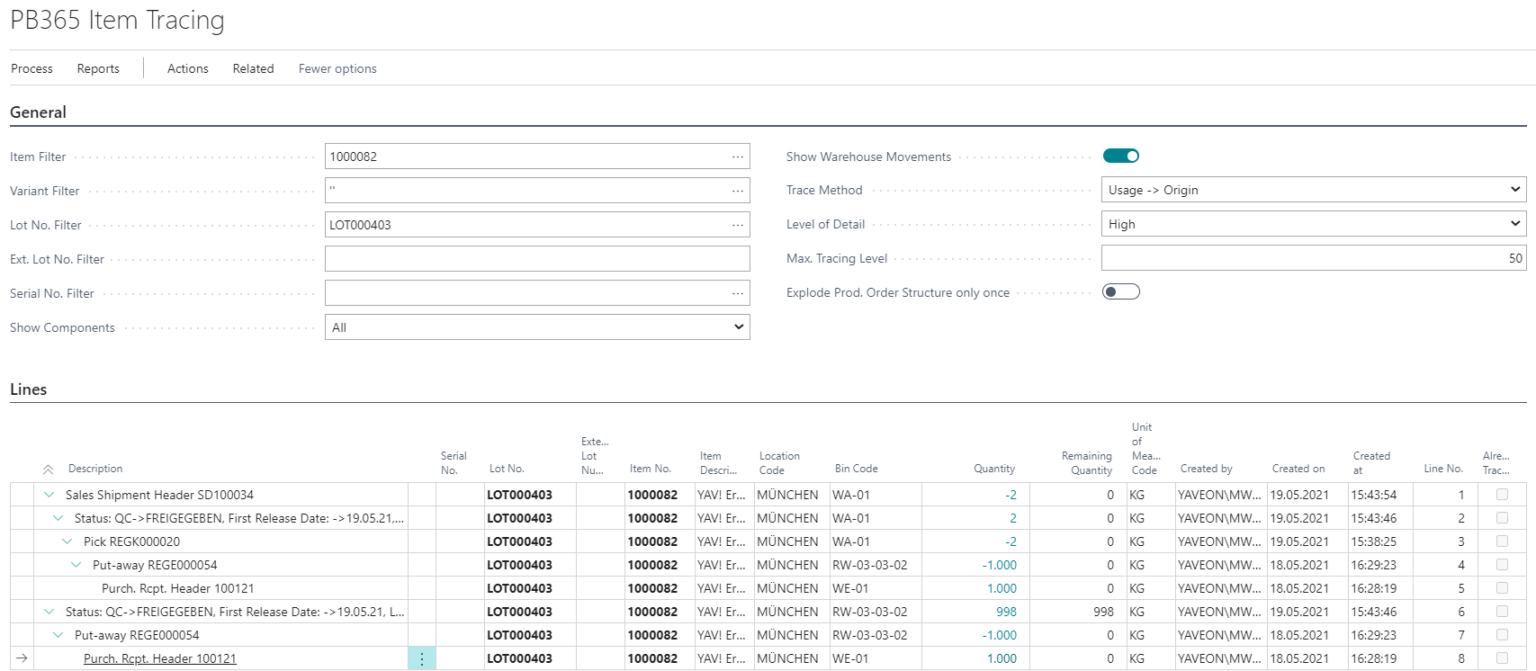 Lot tracking software – Seamlessly integrated into your ERP